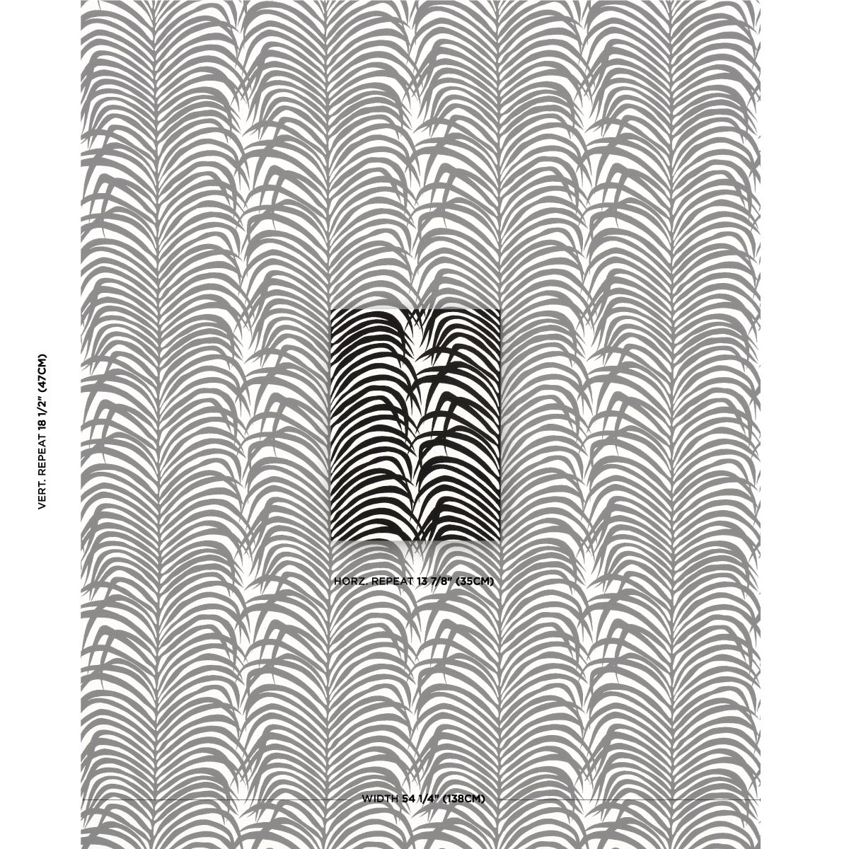 Zebra Palm Indoor/Outdoor - Black Fabrics | Schumacher