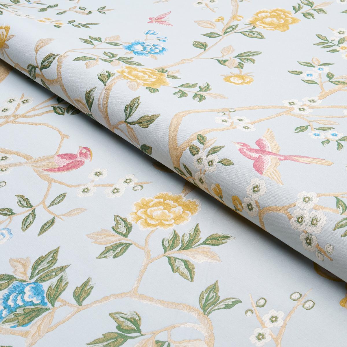 Georgia Vine - Sky Fabrics | Schumacher