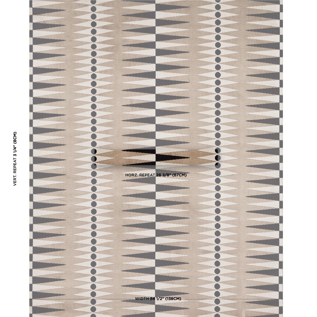 Backgammon Cut Velvet - Neutral Fabrics | Schumacher