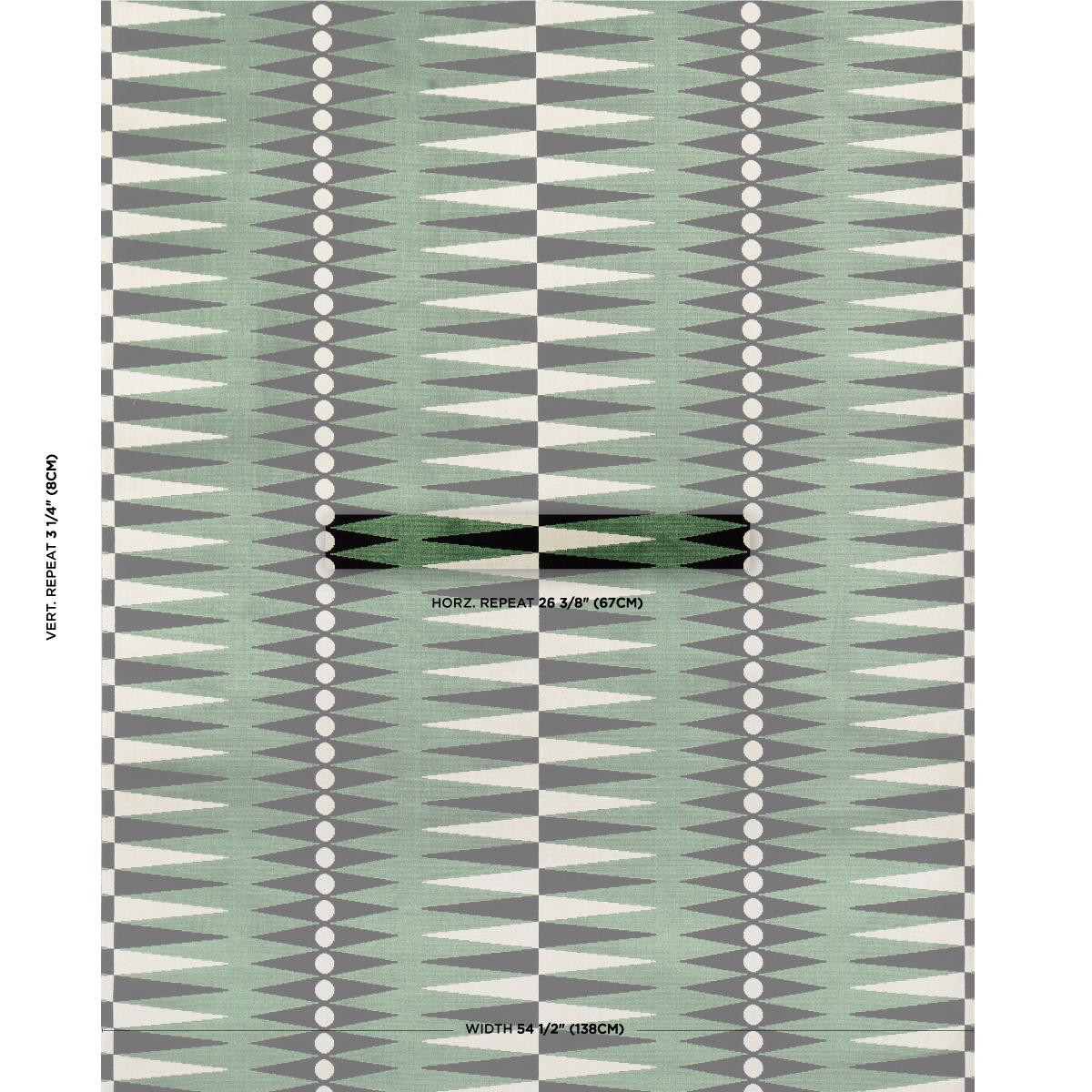 Backgammon Cut Velvet - Green Fabrics | Schumacher
