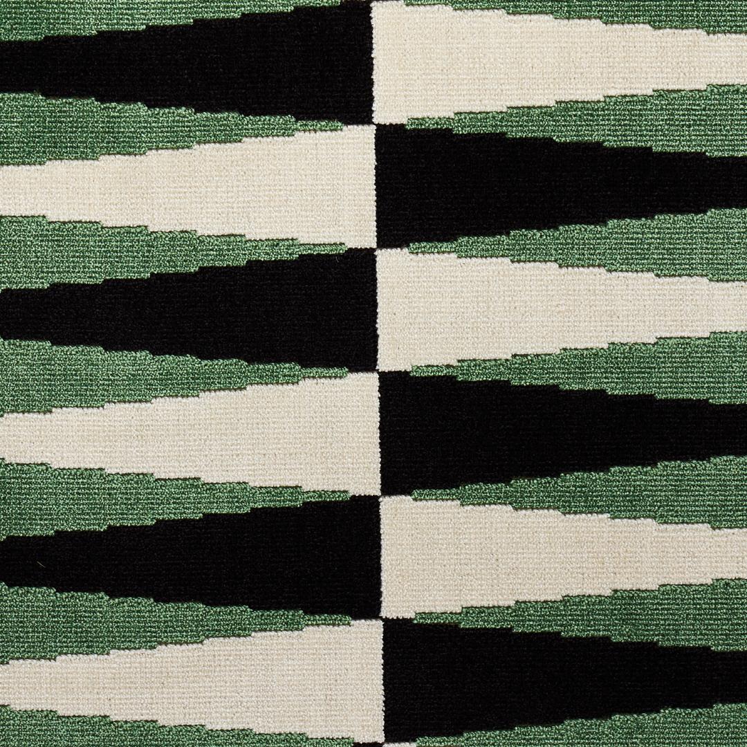 Backgammon Cut Velvet - Green Fabrics | Schumacher