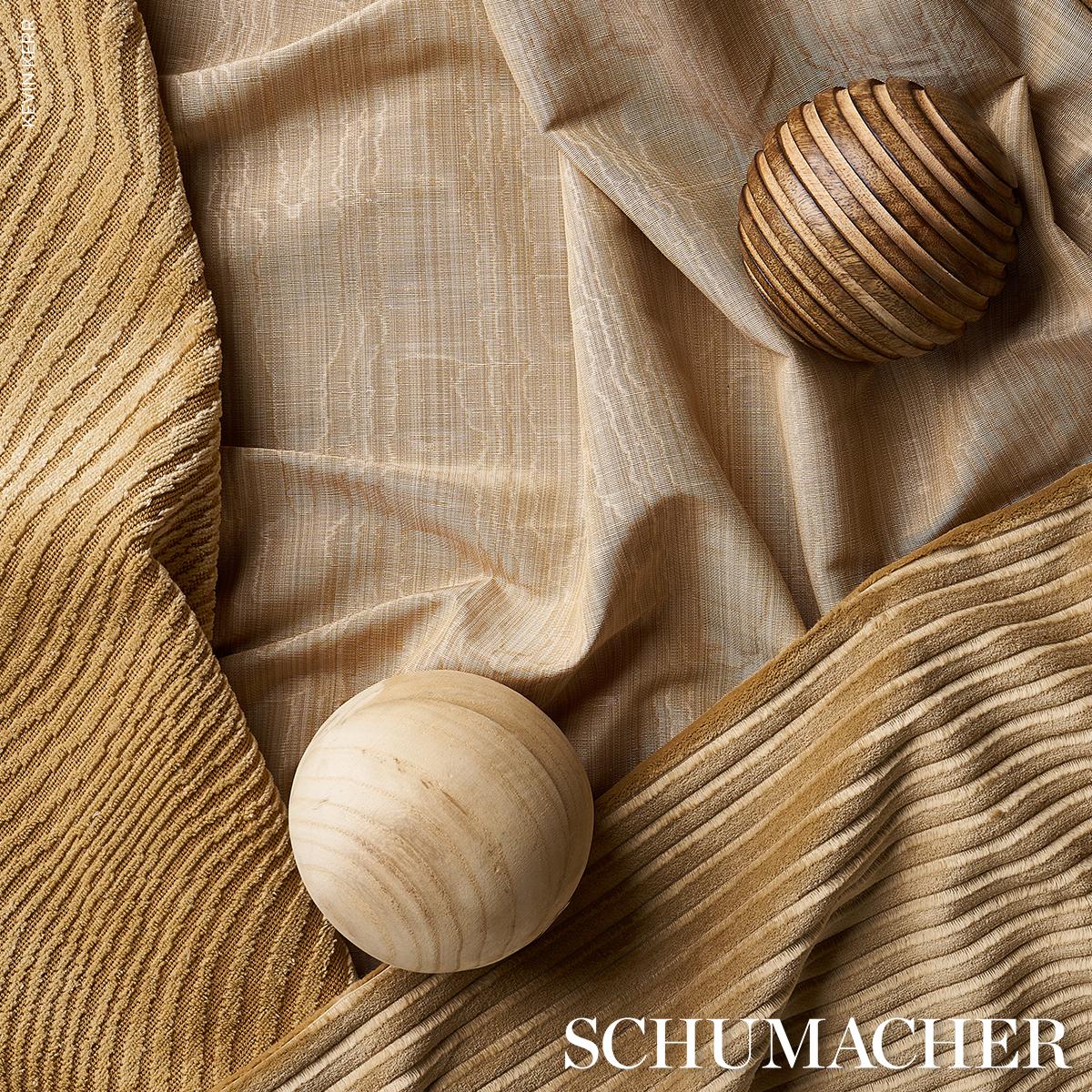 Beau Cotton Linen Moiré - Soft Gold Fabrics | Schumacher