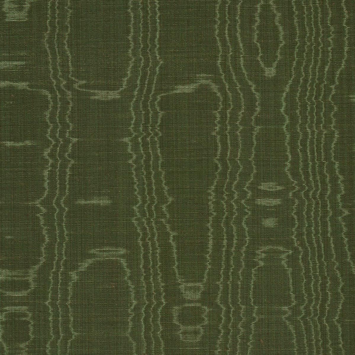 Beau Cotton Linen Moire - Olive Fabrics | Schumacher