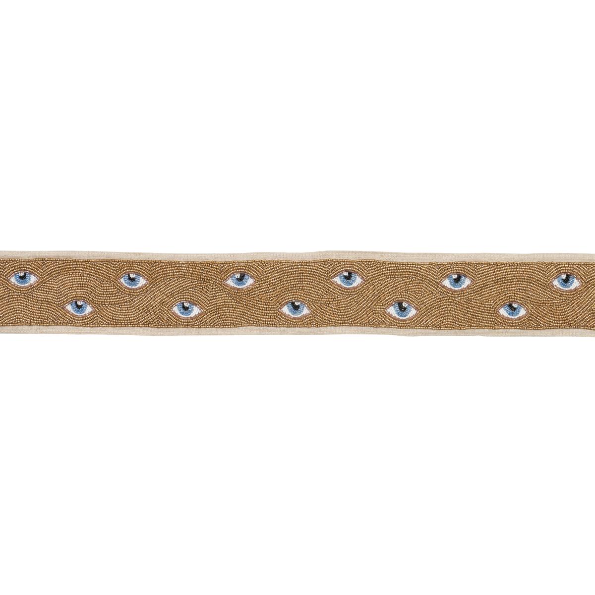 Mind's Eye Beaded Tape - Blue & Gold Trims | Schumacher