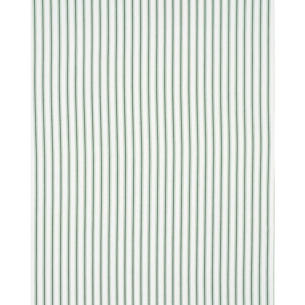 Birdie Ticking Stripe - Leaf Green Fabrics | Schumacher
