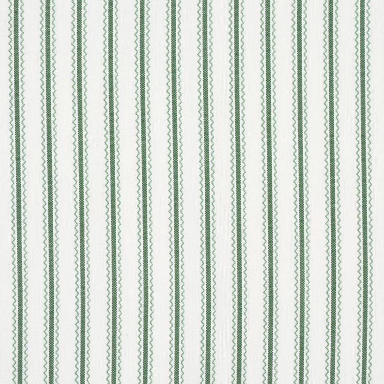 Birdie Ticking Stripe - Leaf Green Fabrics | Schumacher