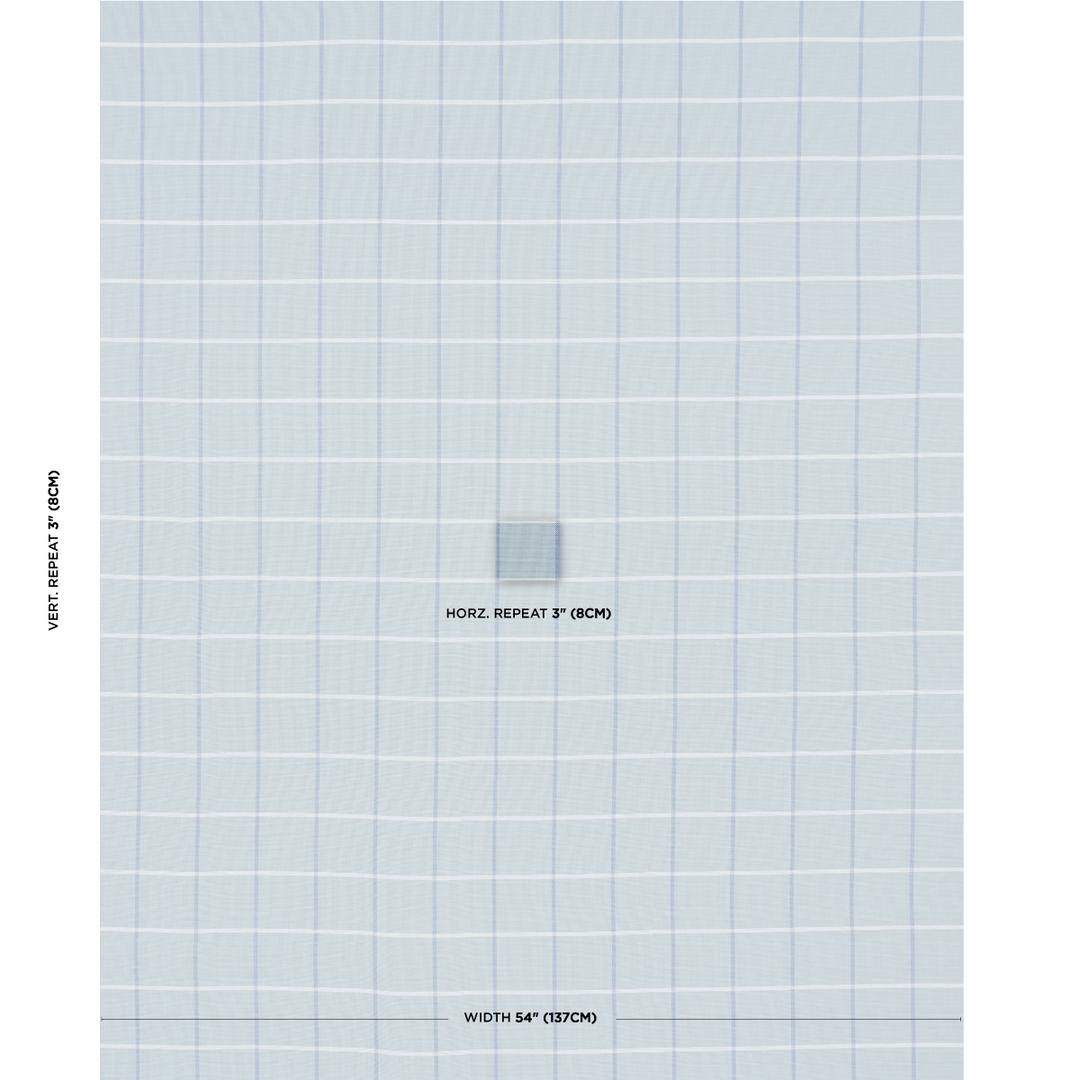 Frannie Windowpane - China Blue Fabrics | Schumacher