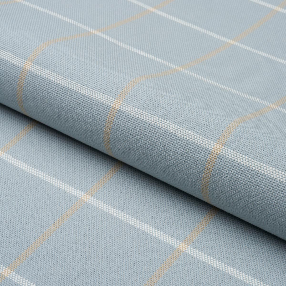 Frannie Windowpane - Light Blue Fabrics | Schumacher