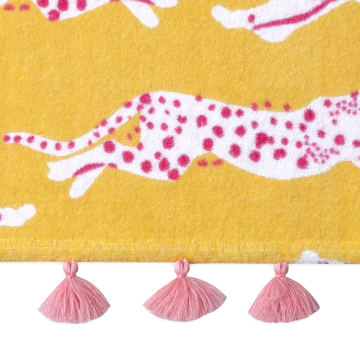 Leaping Leopard Beach Towel - Lemonade Bed & Bath | Schumacher