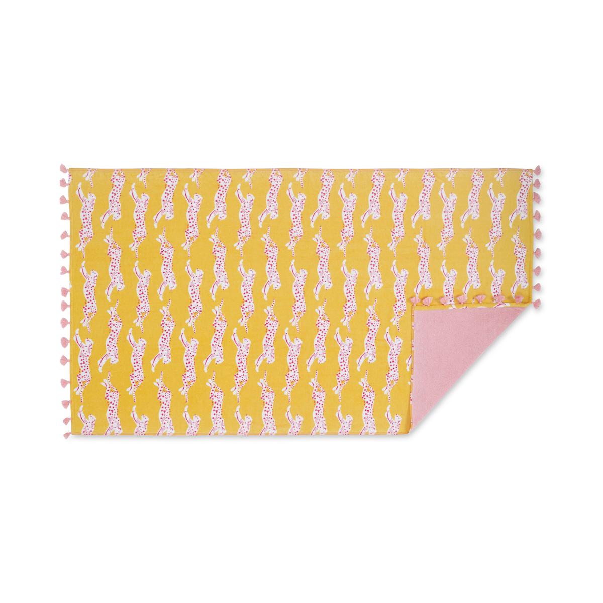 Leaping Leopard Beach Towel - Lemonade Bed & Bath | Schumacher