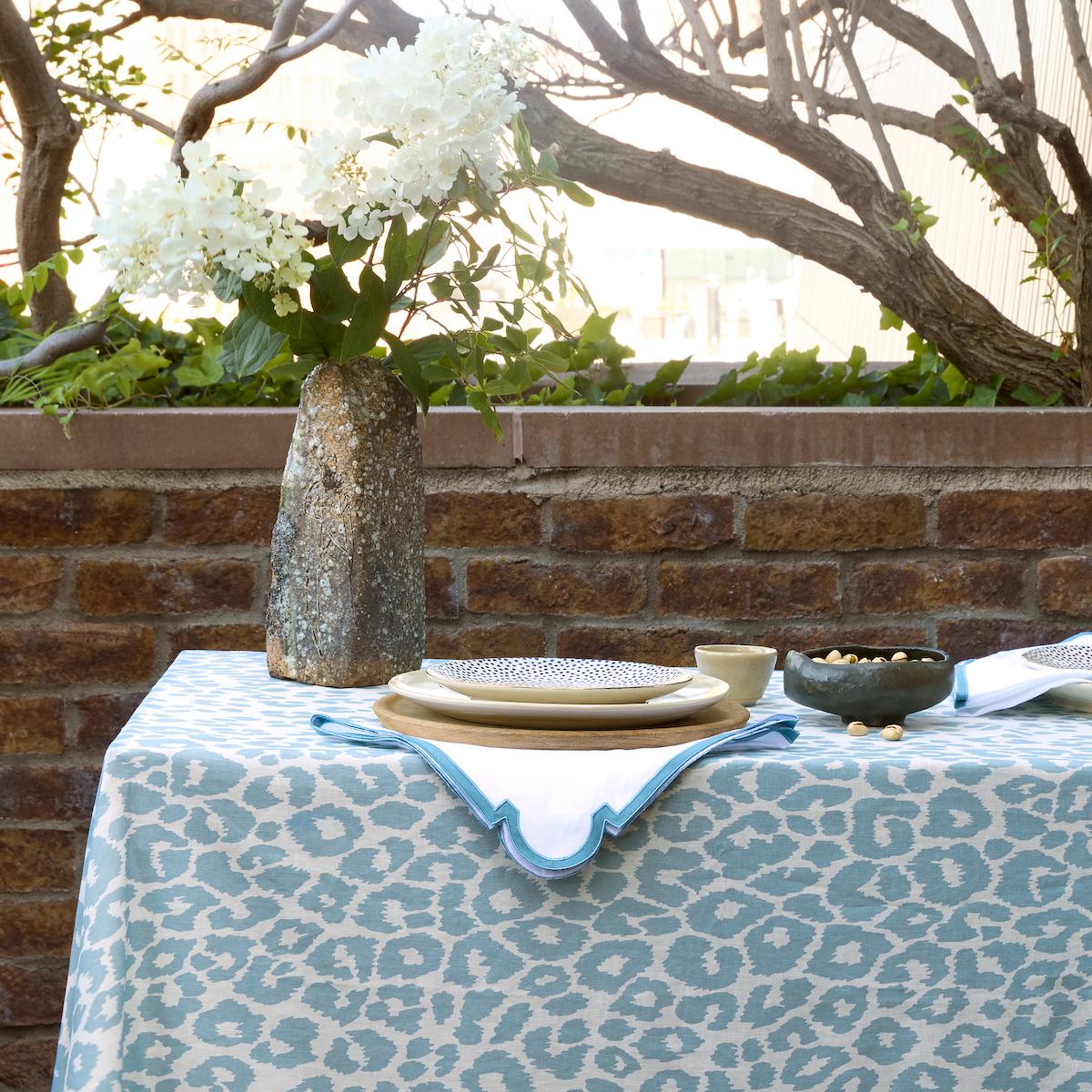 Iconic Leopard Tablecloth - Sky Pillows & Accessories | Schumacher