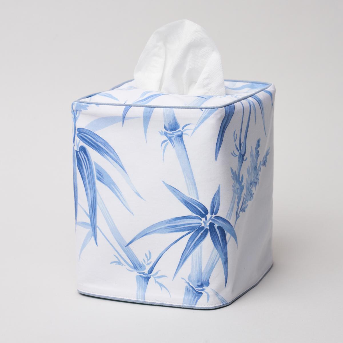 Dominique Tissue Box Cover - Azure Bed & Bath | Schumacher