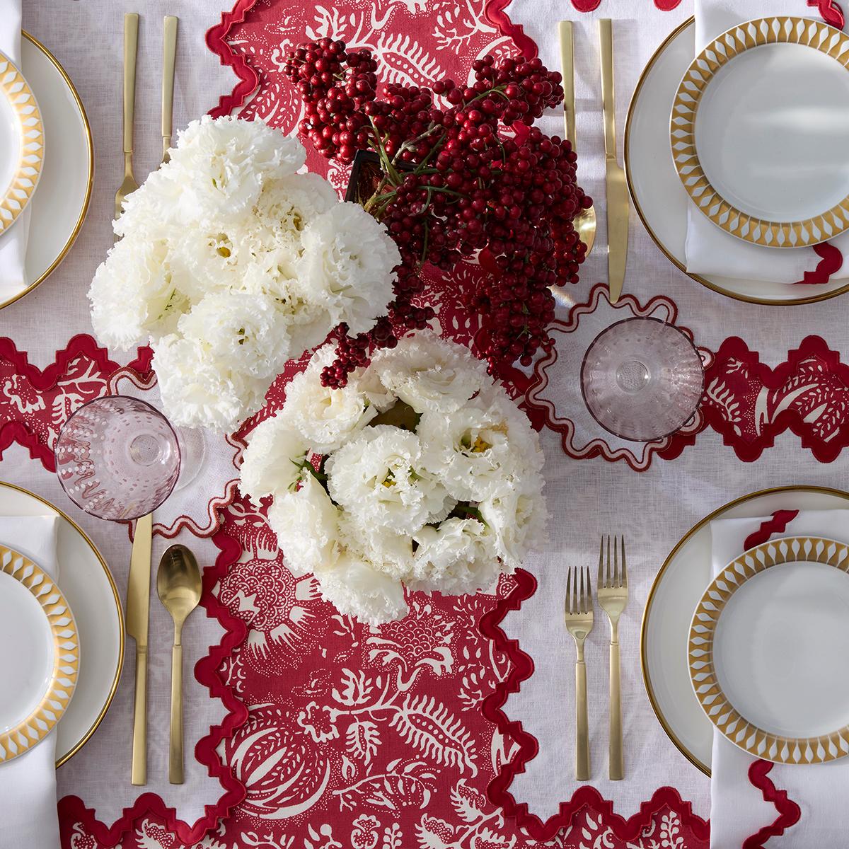 Granada Placemat, Set Of 4 - Scarlet Pillows & Accessories | Schumacher