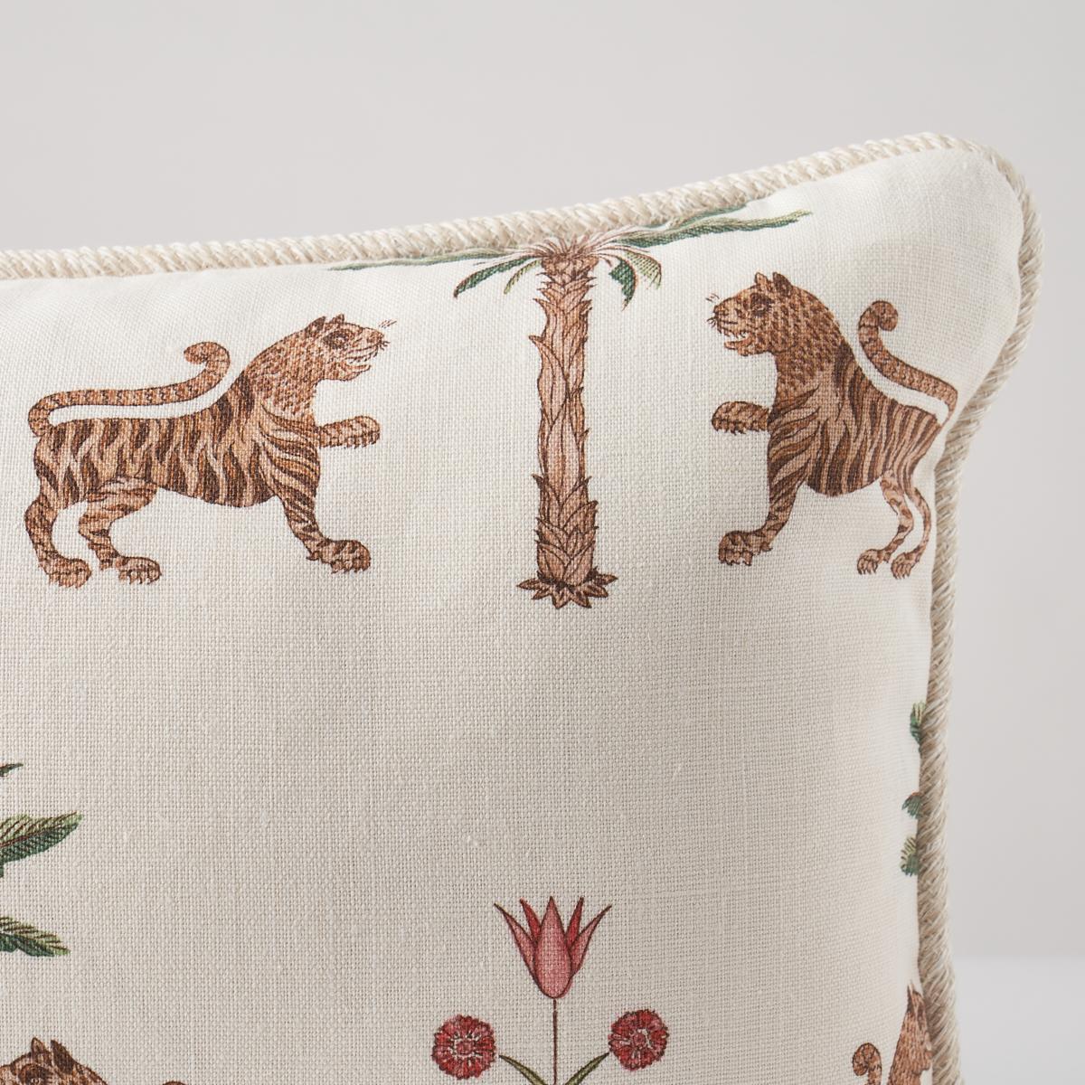Tiger Palm Pillow - Cocoa Pillows & Accessories | Schumacher