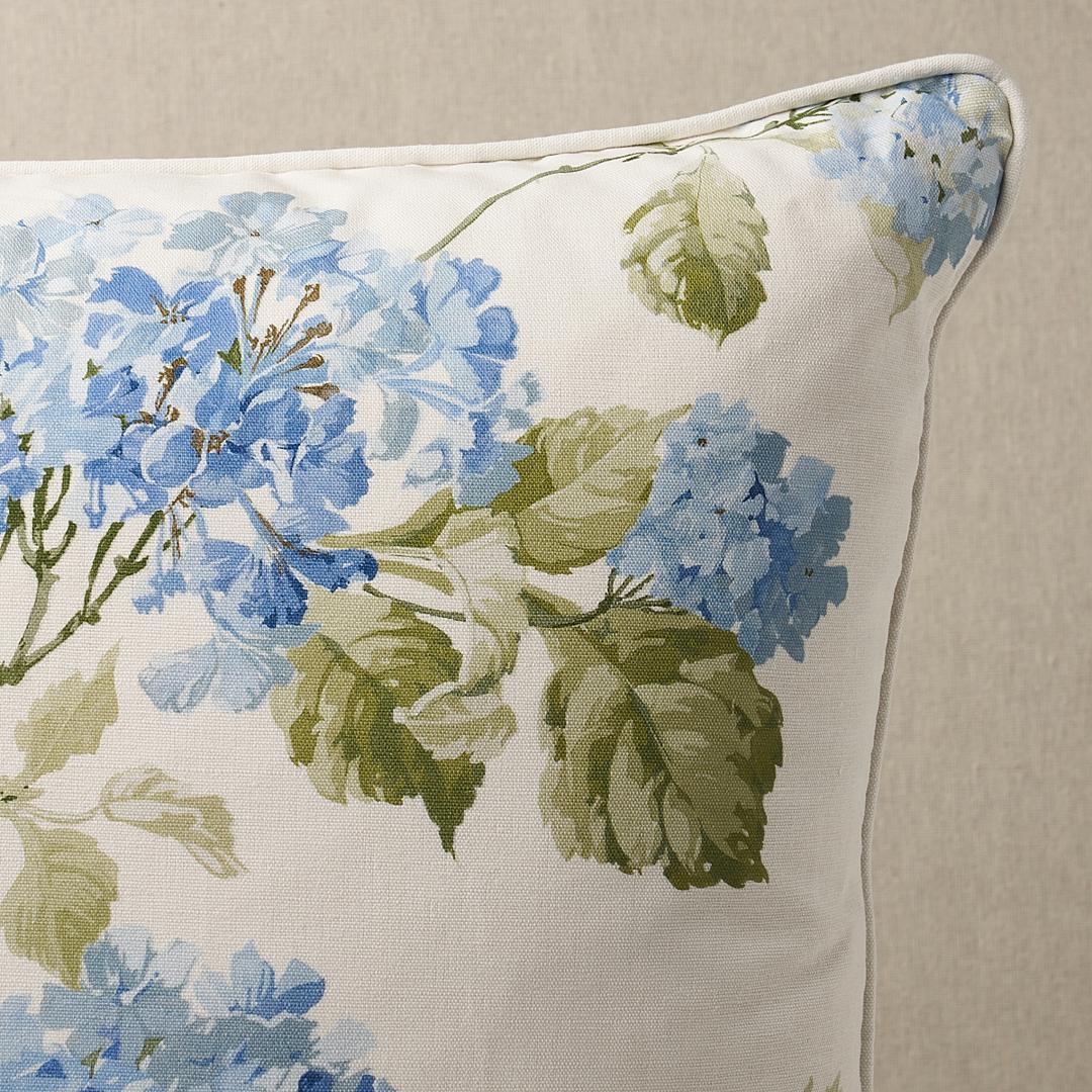 Summer Hydrangea Pillow - Blue Hydrangea Pillows & Accessories | Schumacher