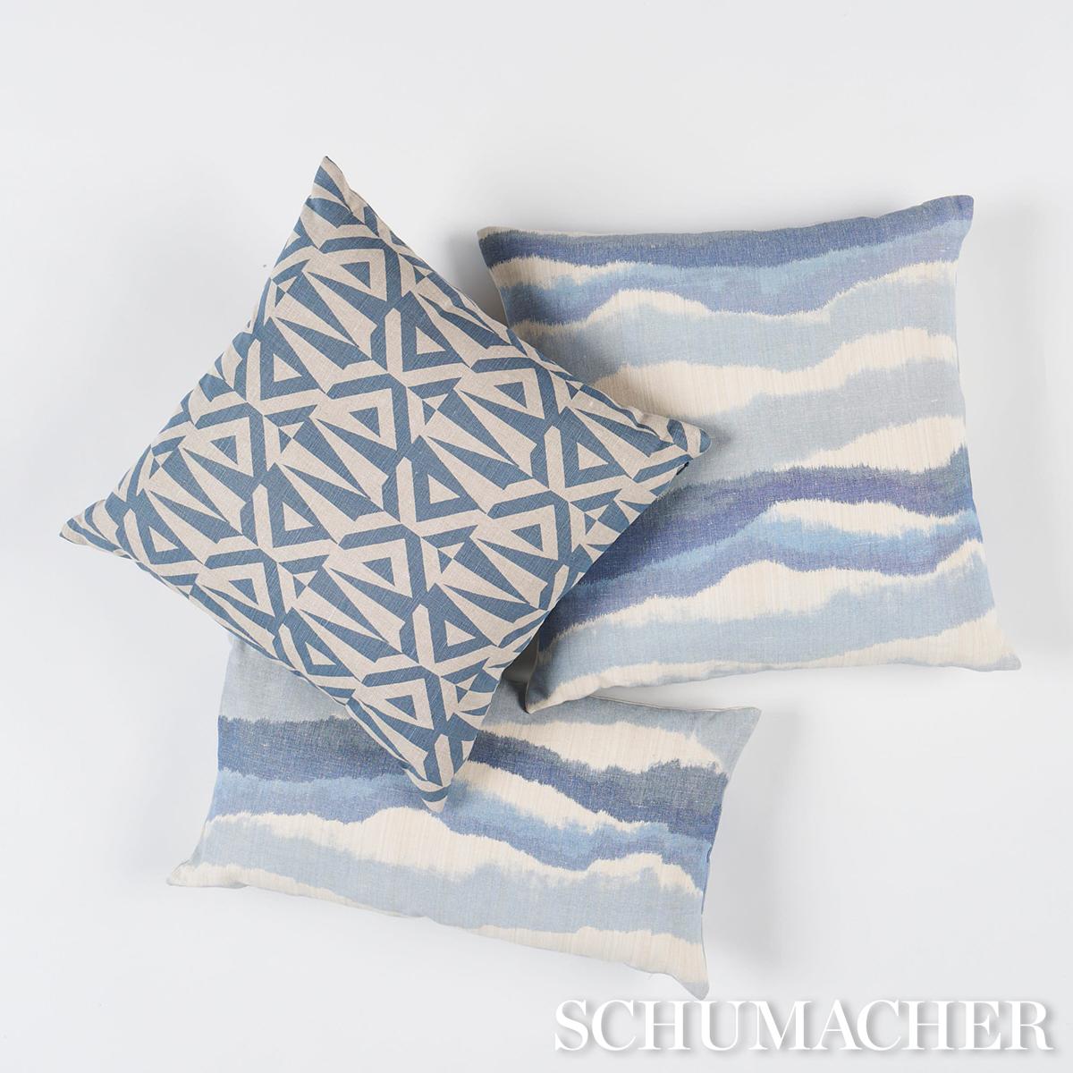 Amero Pillow - Slate Blue Pillows & Accessories | Schumacher