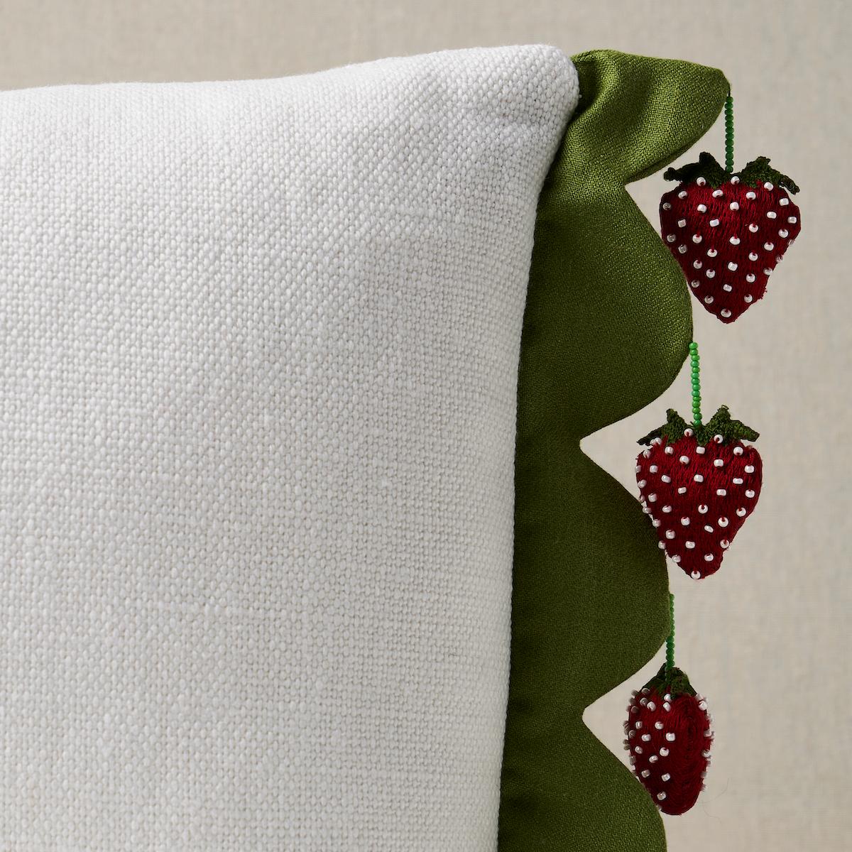 Strawberry Jam Pillow - Green Pillows & Accessories | Schumacher