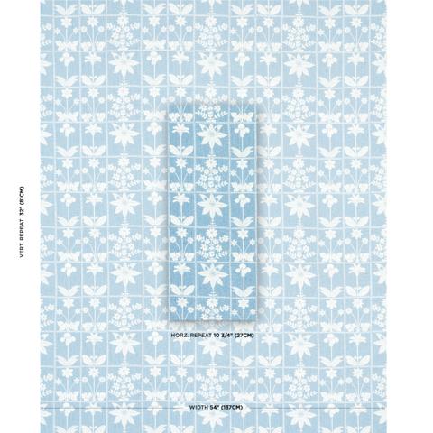 Georgia Wildflowers - Blue Fabrics | Schumacher