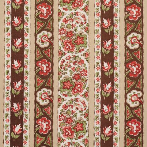 Ines Paisley - Rose & Cognac Fabrics | Schumacher