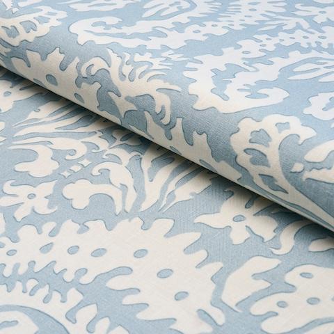 Suffolk Damask - Blue Fabrics | Schumacher