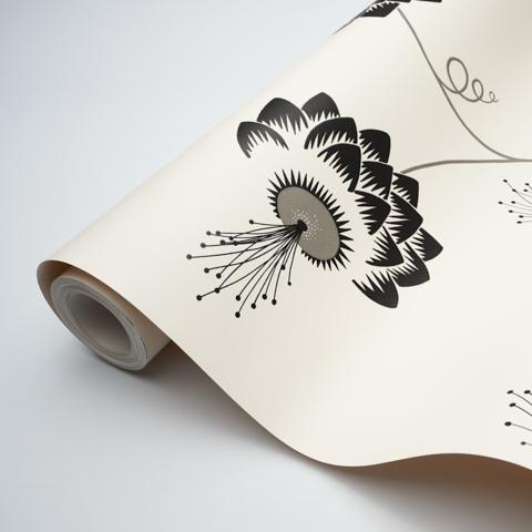 Merlin - Black & Cream Wallpapers | Schumacher