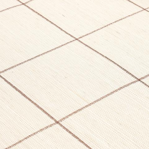 Windowpane Embroidered Sisal - Java Wallpapers | Schumacher