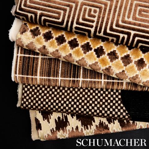 Corneille Velvet - Mocha Fabrics | Schumacher