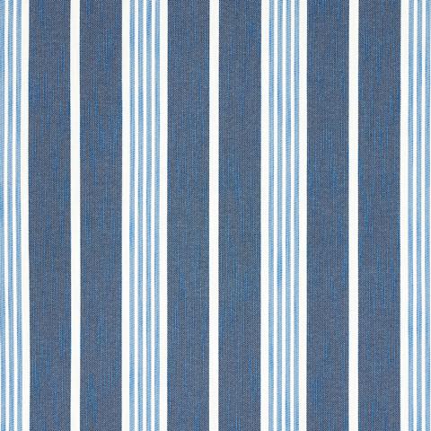 Hampton Stripe Indoor/Outdoor - Indigo Fabrics | Schumacher