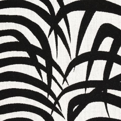 Zebra Palm Indoor/Outdoor - Black Fabrics | Schumacher