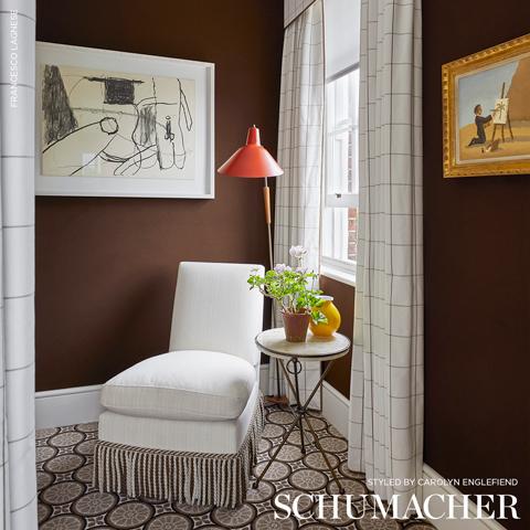 Woodman Check - Berber Brown Fabrics | Schumacher