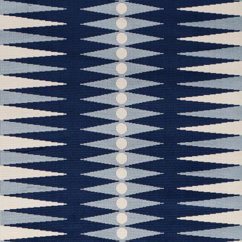 Backgammon Cut Velvet - Blue Fabrics | Schumacher