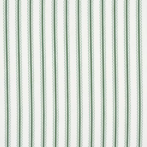 Birdie Ticking Stripe - Leaf Green Fabrics | Schumacher