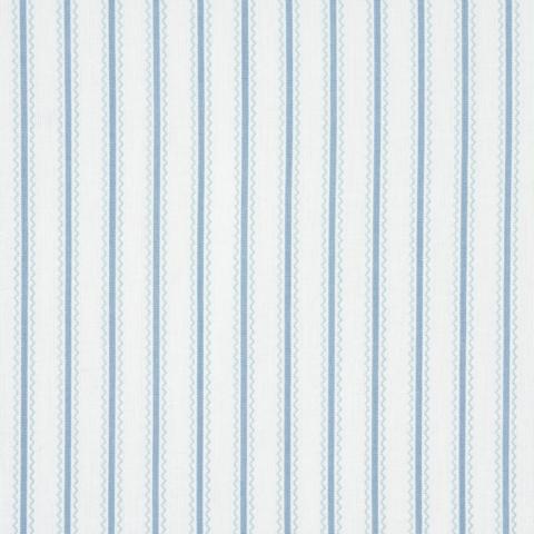 Birdie Ticking Stripe - China Blue Fabrics | Schumacher