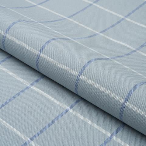 Frannie Windowpane - China Blue Fabrics | Schumacher