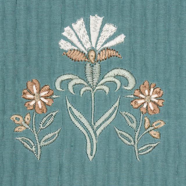 Elmslie Embroidery - Teal Fabrics | Schumacher