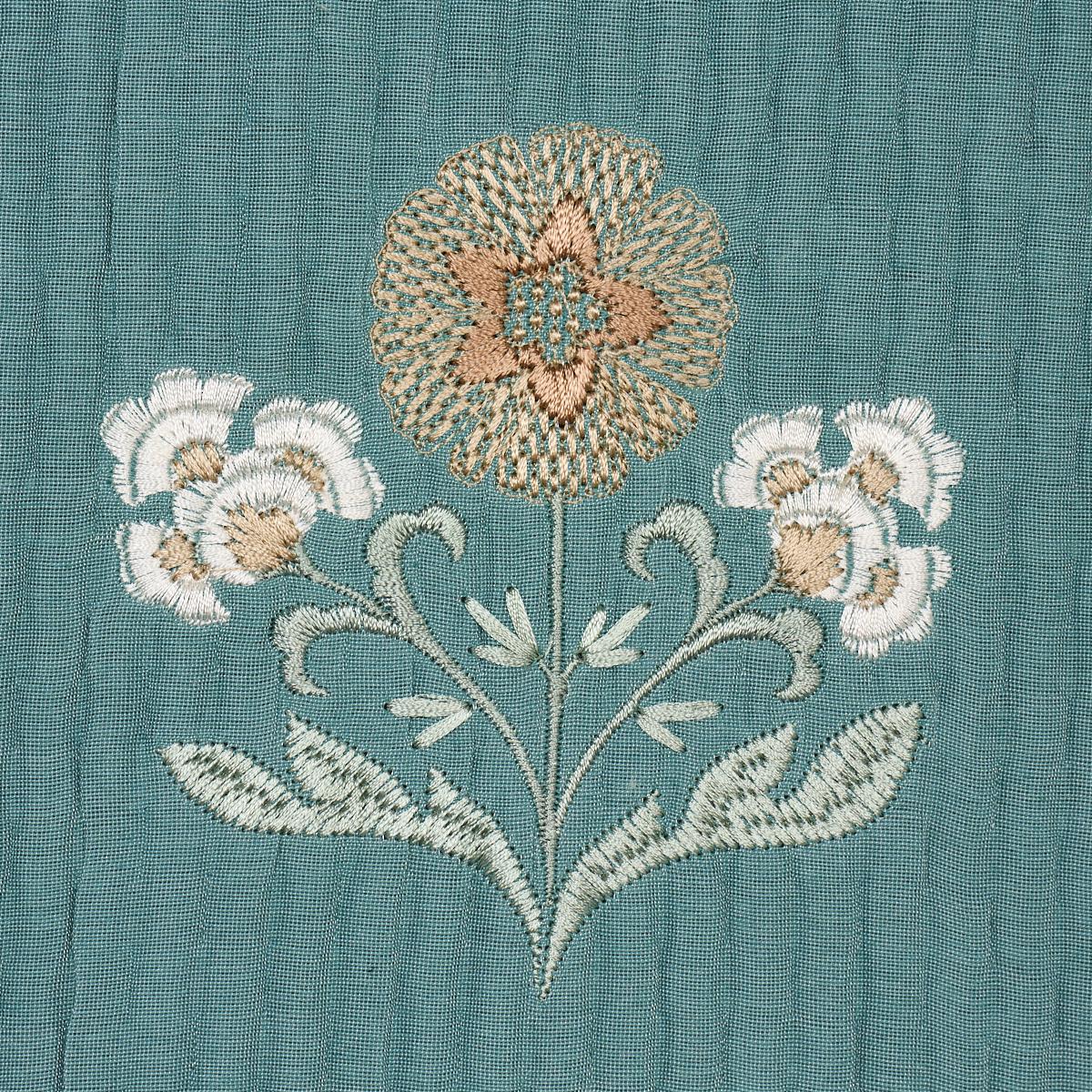 Elmslie Embroidery - Teal Fabrics | Schumacher