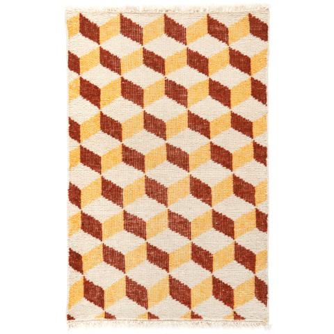 Pompeii Hand-Knotted Rug - Yellow & Red Rugs | Schumacher