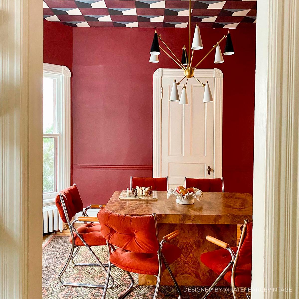 Self-Portrait - Deep, Dark Red Paint | Schumacher